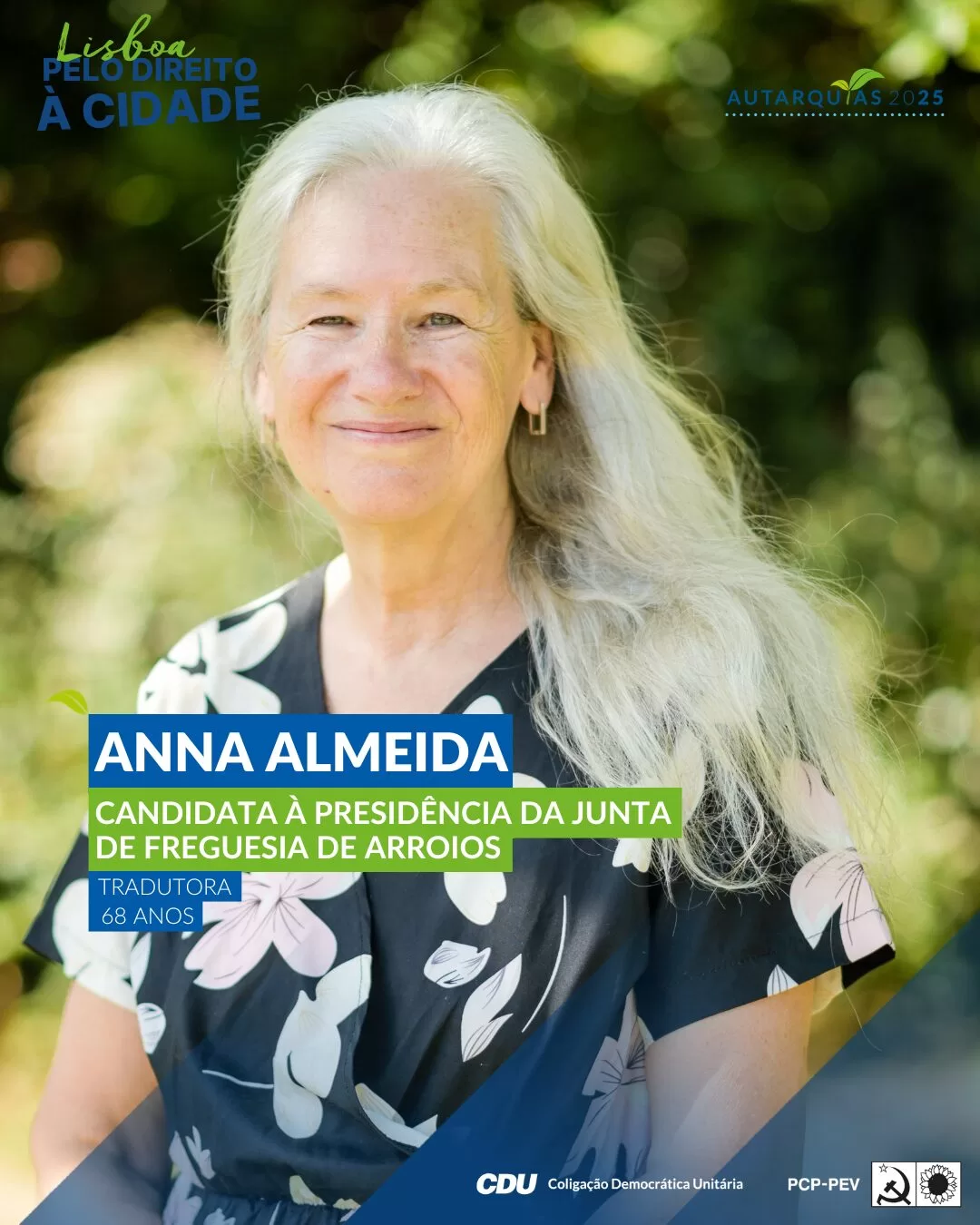 Anna Almeida é a Candidata da CDU à Presidência da Junta de Freguesia ...